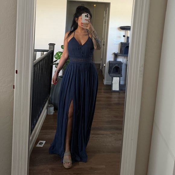 Fashion Nova | Dresses | Fashion Nova Deep Blue Maxi Dress | Poshmark